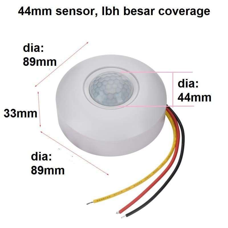 Jual Saklar Lampu Sensor Gerak Pir Switch Otomatis Motion Detector Di
