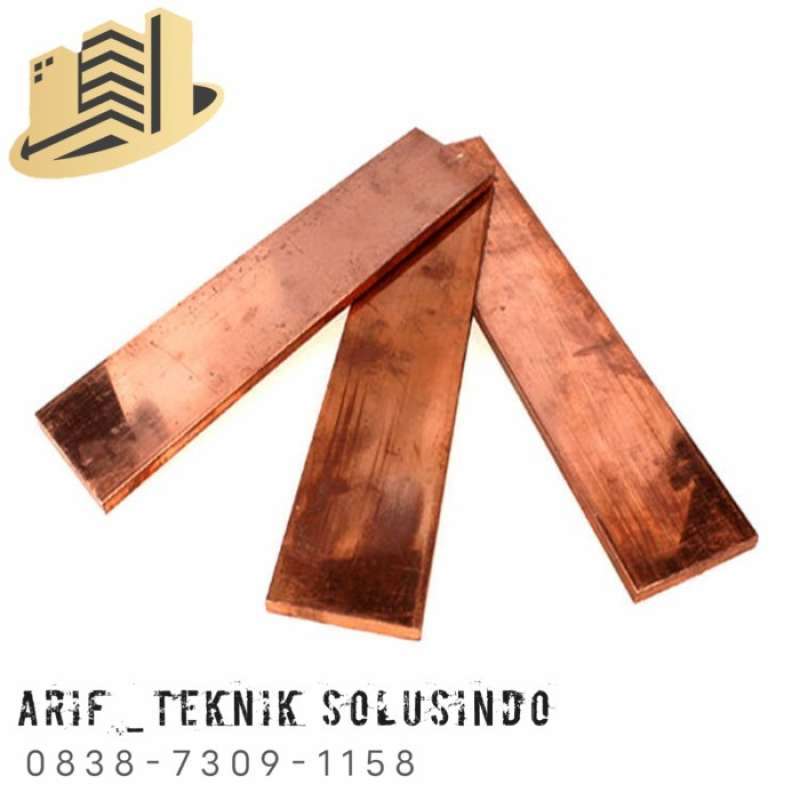 Promo plat tembaga busbar tebal 3 mm x lebar 2 cm x panjang 1 meter ...