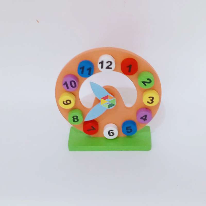 Jual Jam Knob Timbul Angka Mainan Miniatur Kayu Anak PAUD TK di Seller ...