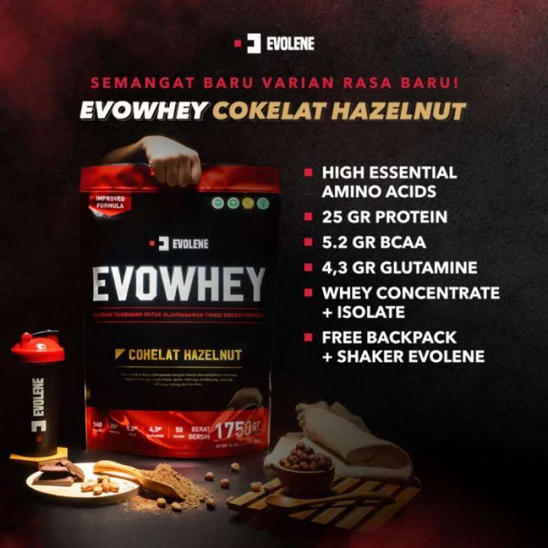 Jual Evolene Evowhey Whey Protein 50 Sachet 1750 Gram Rasa Coklat ...