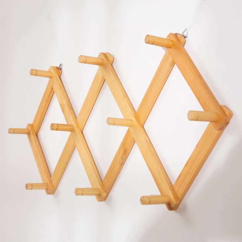 Jual Gantungan Baju Kayu Zig Zag Tempel Dinding ZIGGY Wood Hanger ...