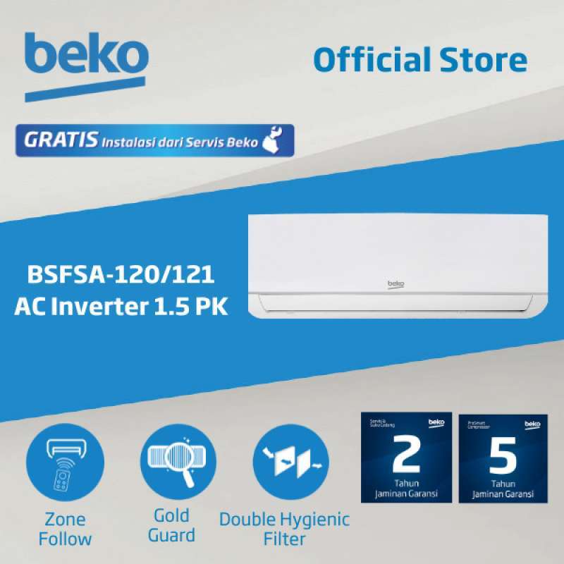 Jual Beko Airconditioner Split Non Inverter1,5pk Bsfsa-120/121 Di ...