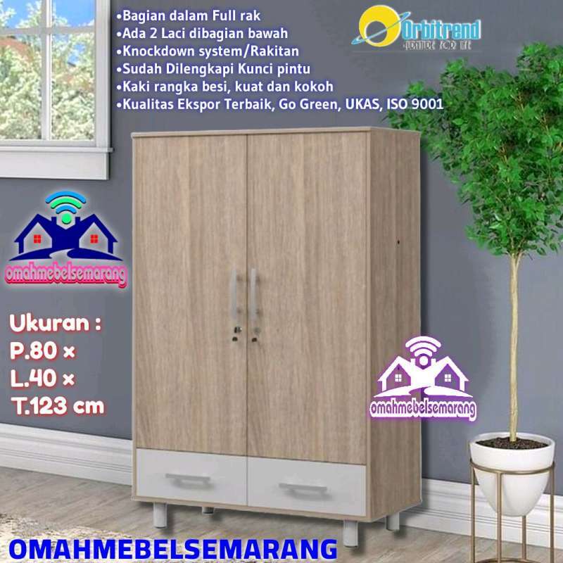 Promo Lemari Pakaian Anak 2 pintu ORBITREND RYAN Almari Cabinet baby ...
