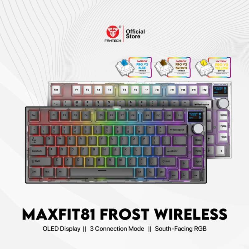 Jual Fantech MAXFIT81 PBT Wireless 75% Mechanical Keyboard Gaming di ...