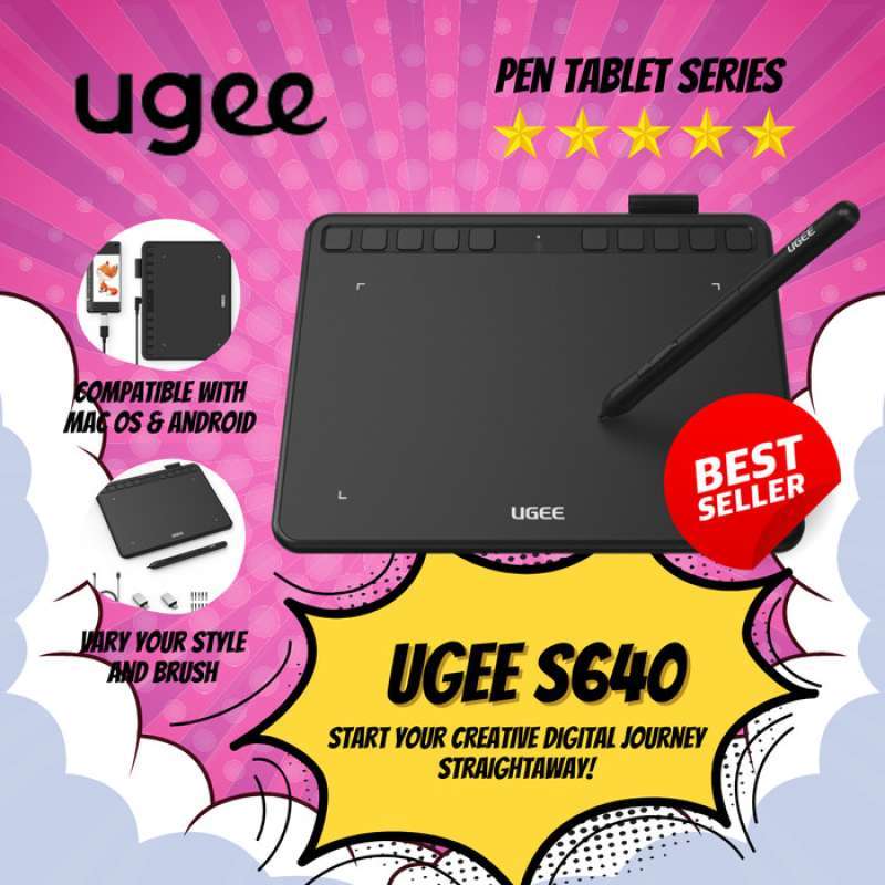 Promo Ugee Pen Tablet S640 Digital Drawing Tablet Diskon 23% di Seller ...