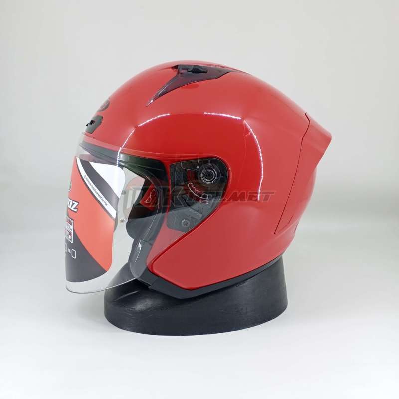 Jual Helm Half Face NJS Kronoz Solid Red Gloss New & Original | Helm ...