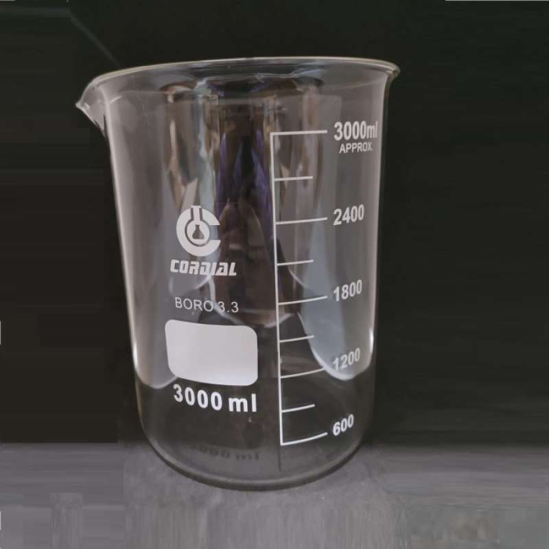 Promo BEAKER GLASS 3000 ML, GELAS KIMIA, GELAS PIALA, BEKER GLASS LOW ...