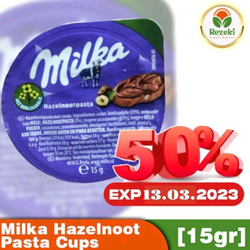 Promo Milka Hazelnoot Pasta Cups [15 gr] Diskon 50% di Seller Rezeki ...