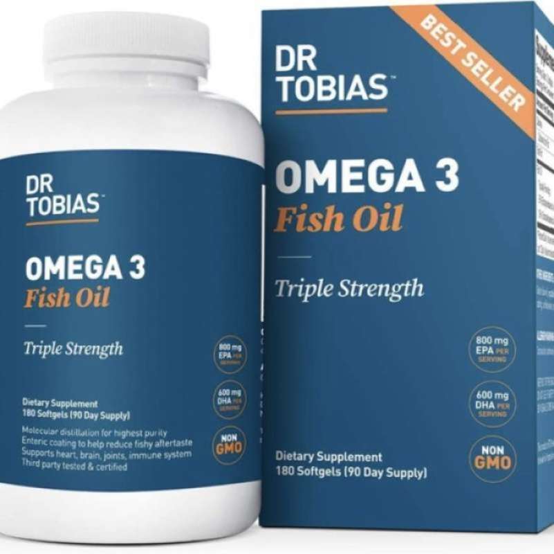 Promo DR. TOBIAS OMEGA 3 FISH OIL TRIPLE STRENGTH - 180 CAPSULES Diskon ...