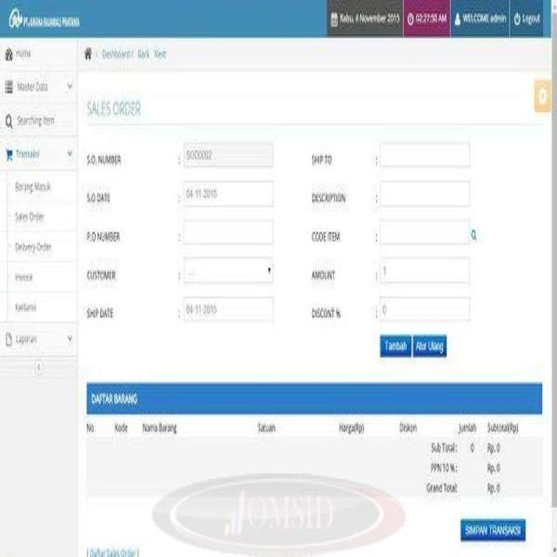 Jual Source Code Penjualan Dan Inventory Dengan Php Mysql Di Seller ...