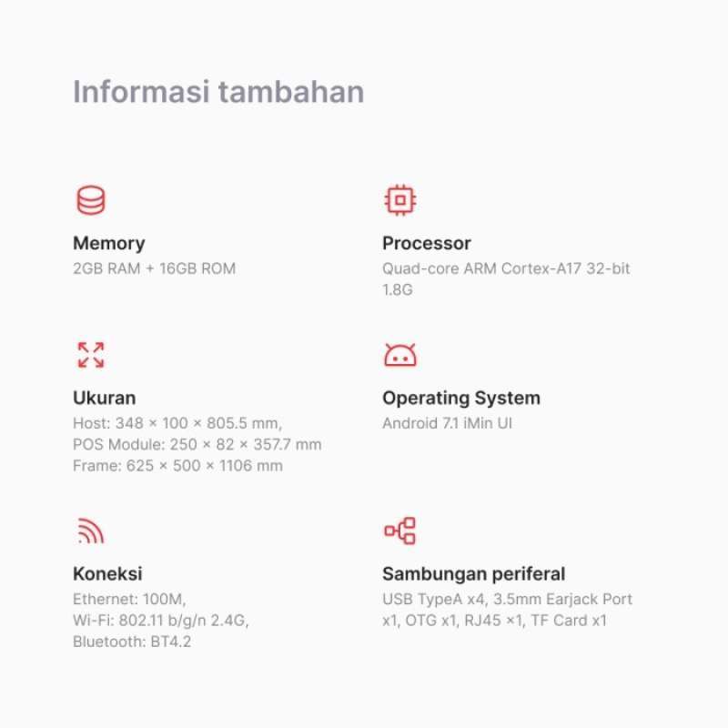 Jual Mesin Kasir Self Kiosk Android Imin S1 Printer Thermal Scanner 4g/64g Di Seller Paperindo ...