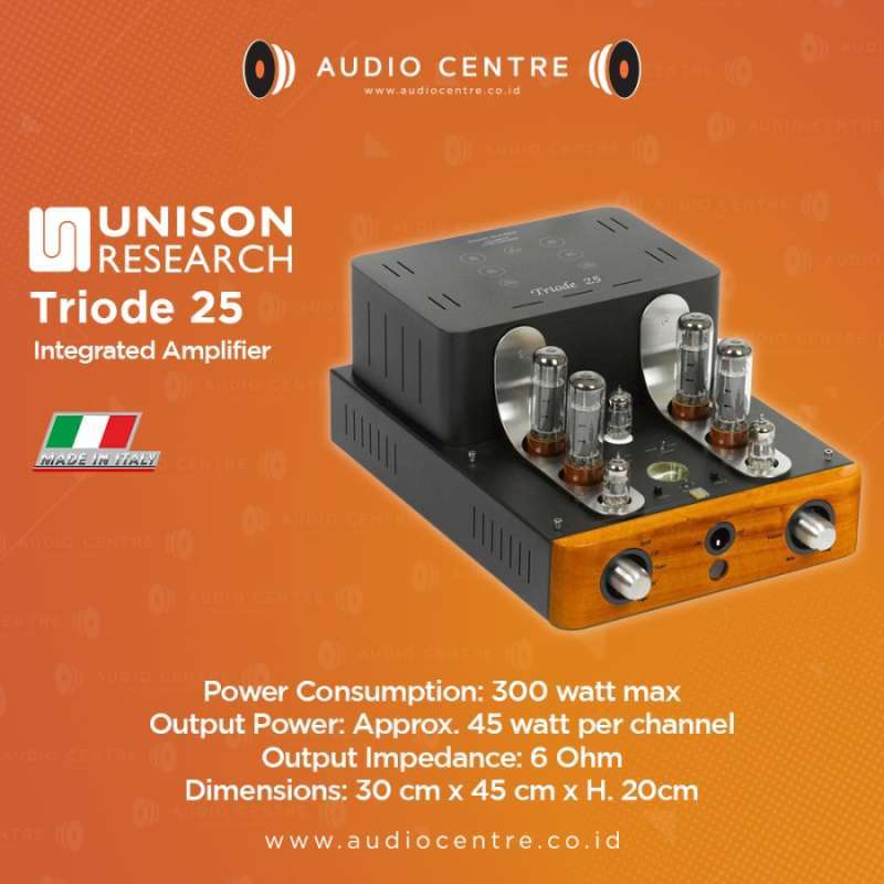 Jual Unison Research Triode 25 Integrated Amplifier / Triode 25 / Amplifier Di Seller Audio ...