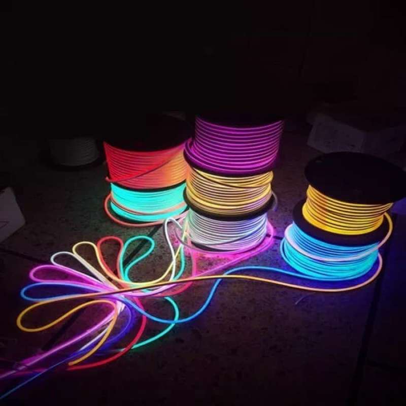 Promo Paket Neon Flex 220v 10 Meter + Soket / Lampu Neon Flex Sign Name ...