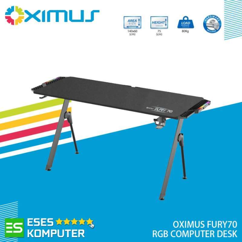 Jual Gaming Desk OXIMUS FURY70 RGB | Meja Table Komputer Computer di ...