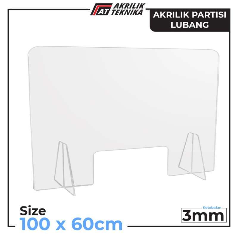 Promo Partisi / Sekat / Pembatas Meja Akrilik 100X60 Tebal 3Mm Table ...