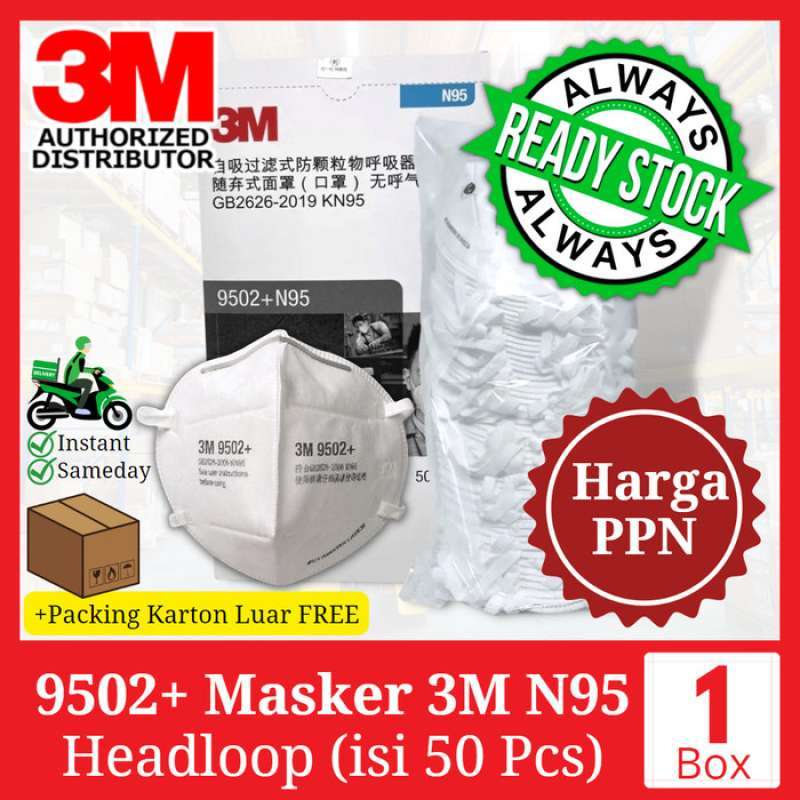 Jual 3m Masker 9502+ Particulate Respirator N95 (1 Box Isi 50 Pcs) Di Seller Anes Medika Center ...
