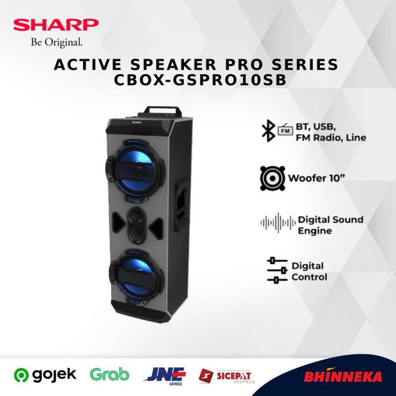 Promo Sharp Active Speaker Pro Series Cbox-gspro10sb Diskon 8% Di Seller Bhinneka Official Store ...