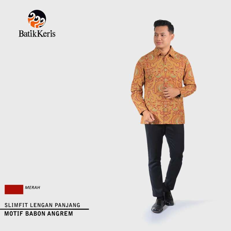 Jual Batik Keris Kemeja Slimfit Lengan Panjang Babon Angrem 064s7glfsv2 ...