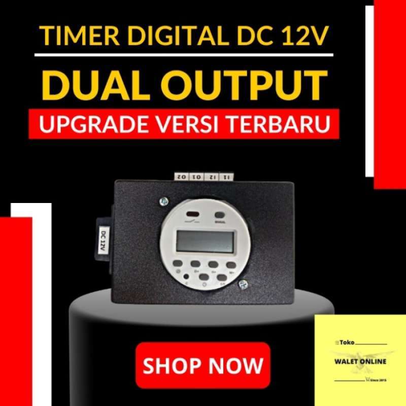 Promo Timer Digital 12V Dc 2 Output Programable Switch Auto On/Off ...