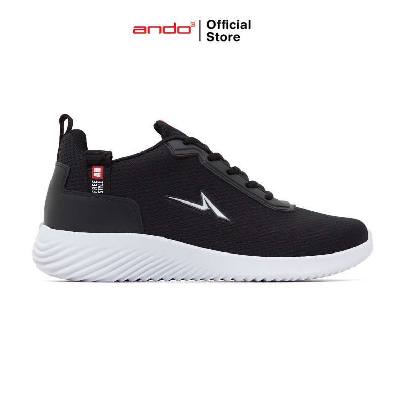 Promo Ando Official Sepatu Sneakers Urich Pria Dewasa - Hitam/Putih ...