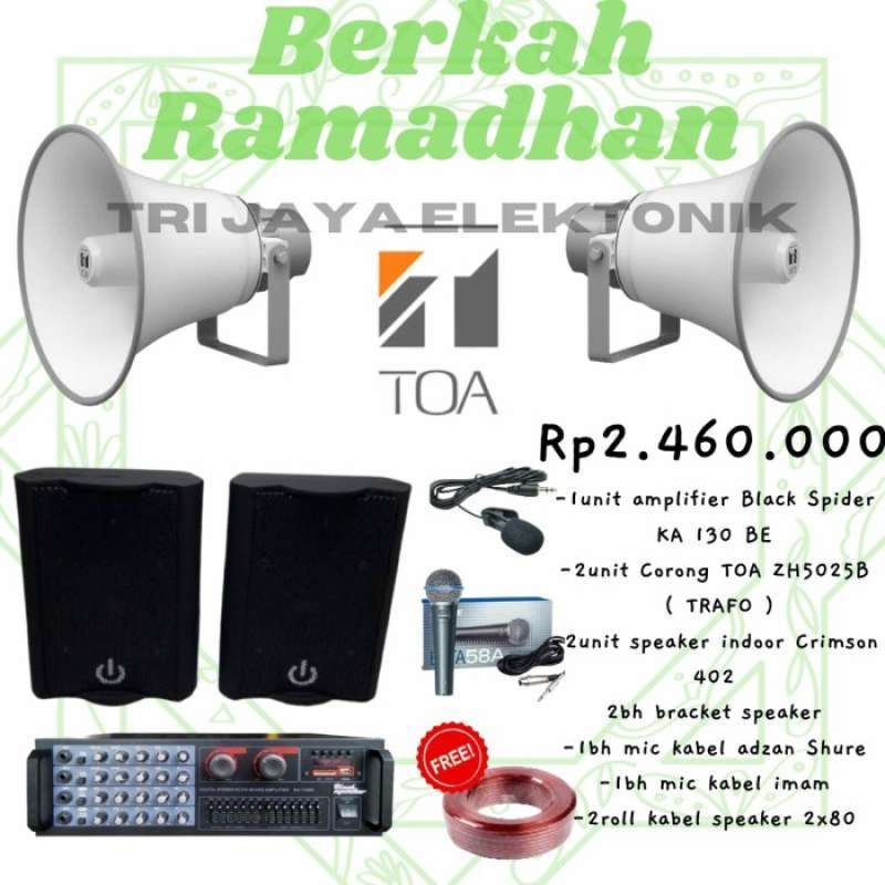 Promo Paket Sound TOA System Masjid / Musholla( Komplit 1 ) Original ...