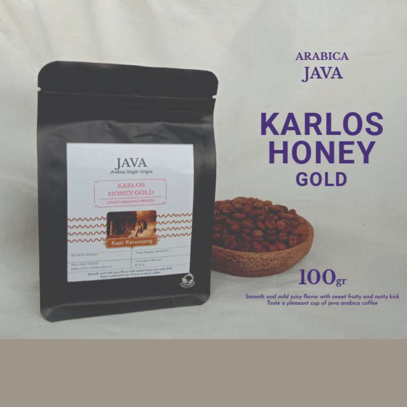 Jual Arabica Java Karlos Honey Gold Kopi Bean, Bubuk 100-200gr - Karlos ...