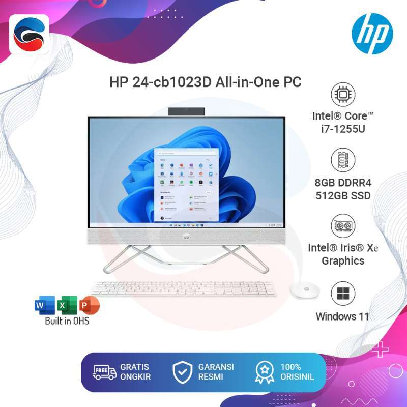 Promo HP PC AIO 24 CB1023D AIO Intel Core i7 8GB 512GB SSD Win 11 [7J056PA] Diskon 1% di Seller ...
