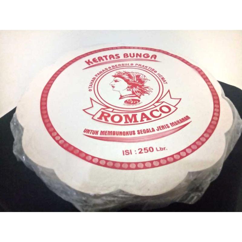 Jual (1 pack) Kertas Nasi Bunga ROMACO / Kertas Coklat Alas Piring ...