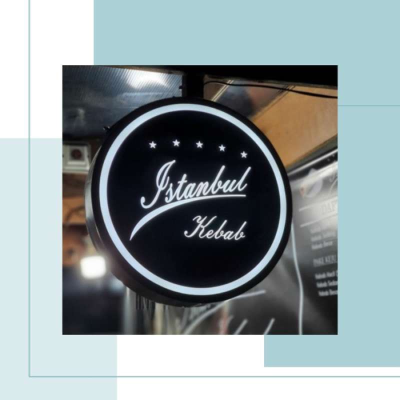 Promo Neon Box 40 Cm / Neon Box Bulat / Neon Box 2 Sisi / Neon Box ...