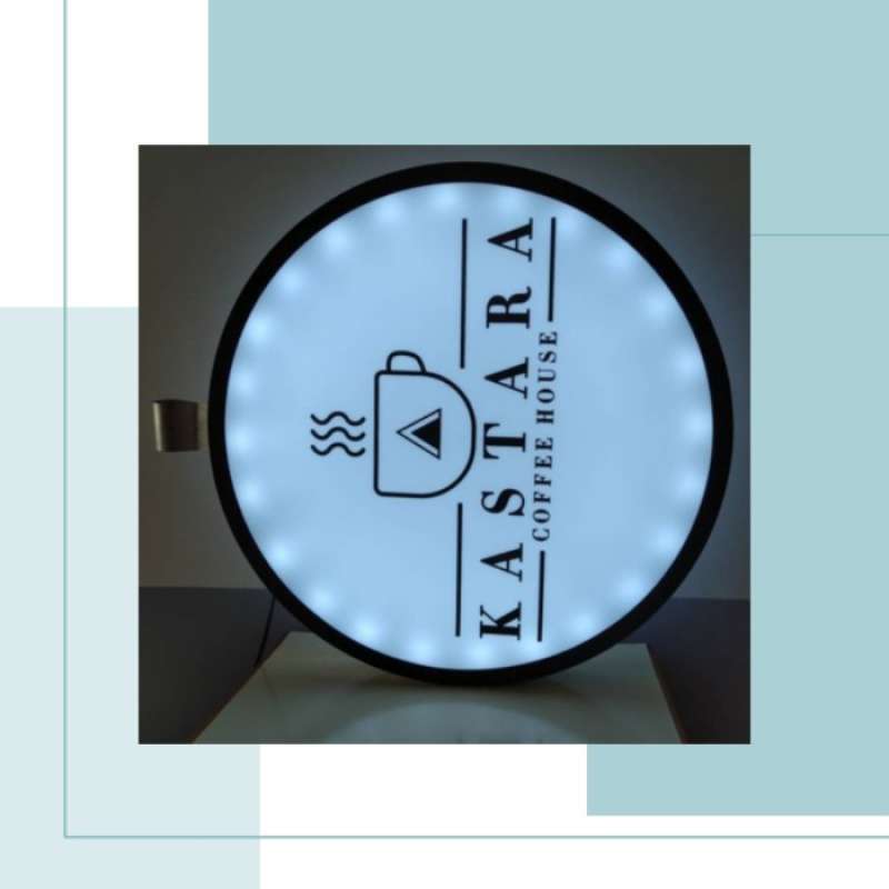 Promo Neon Box 40 Cm / Neon Box Bulat / Neon Box 2 Sisi / Neon Box ...