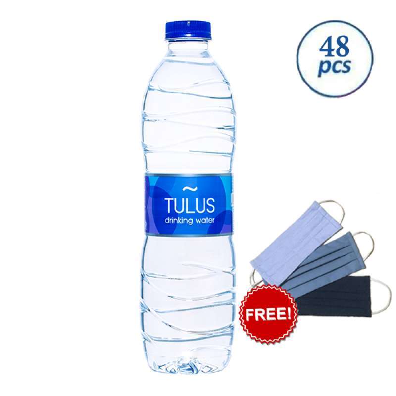 Jual Tulus Water - Air Mineral 600ml 2 Karton Gratis Masker Kain Di ...