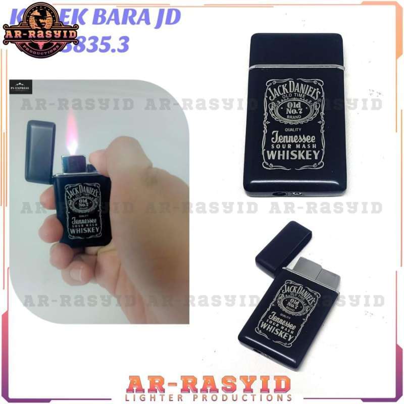 Jual Korek Api Bara Gas Black Hitam Motif Jack Daniels 3835-3 di Seller ...