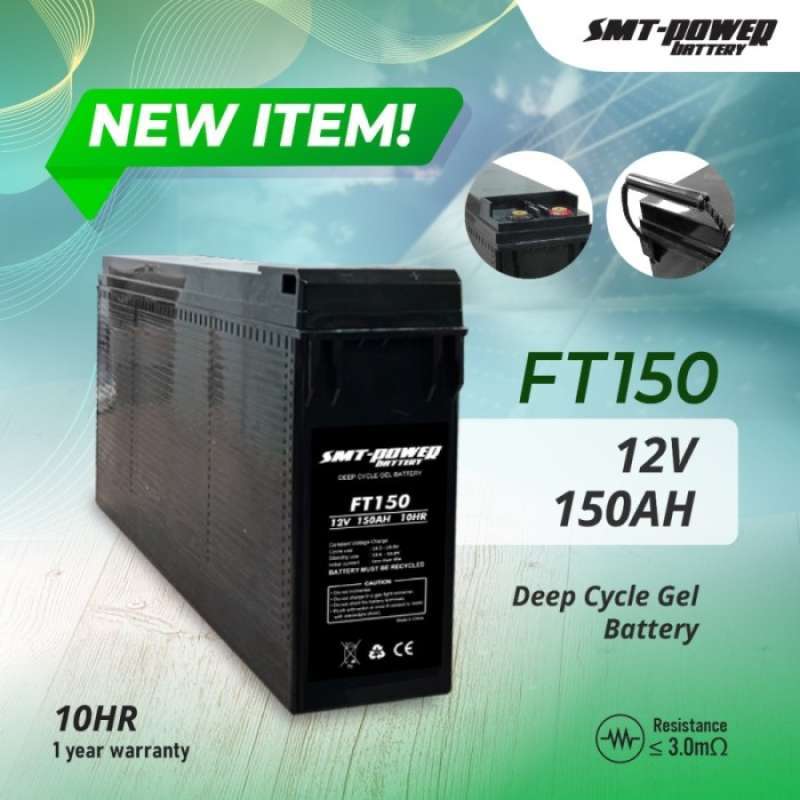 Promo Front Terminal Battery 12v 150ah Solar Panel Surya - Smt-power ...