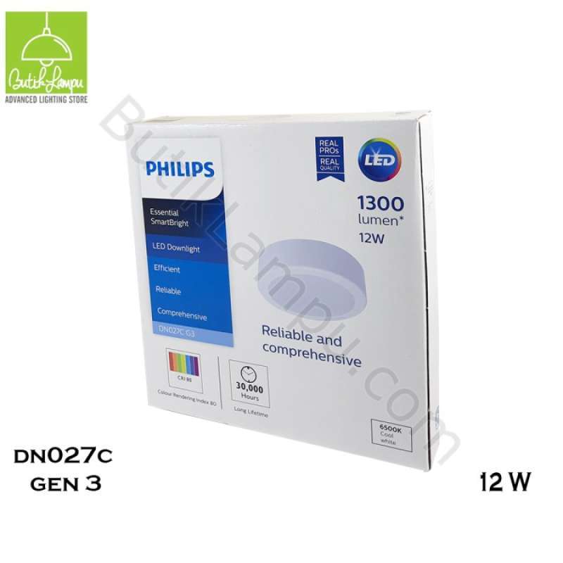 Jual Lampu Downlight Led Outbow Philips Dn027c Led12 Gen 3 12w 12 Watt ...