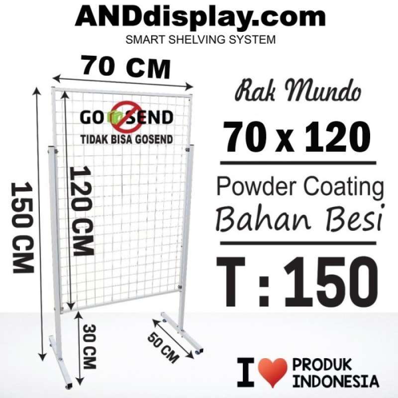 Promo Rak Mundo Uk 70 X 120cm/ram Bingkai/display/cantolan/aksesoris ...