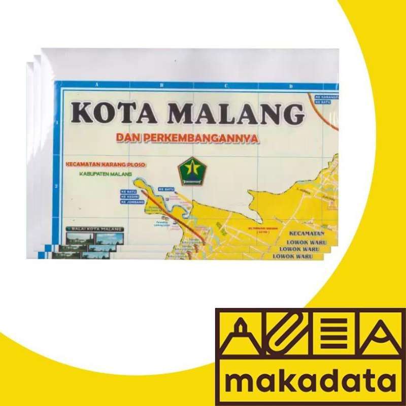 Jual PETA KOTA MALANG DAN PERKEMBANGANNYA 102x72CM 1PCS MURAH di Seller ...