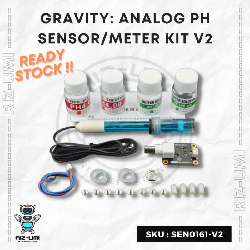 Jual Dfrobot Gravity Analog Ph Sensor Ph Meter Kit V2 Di Seller Riz Umi