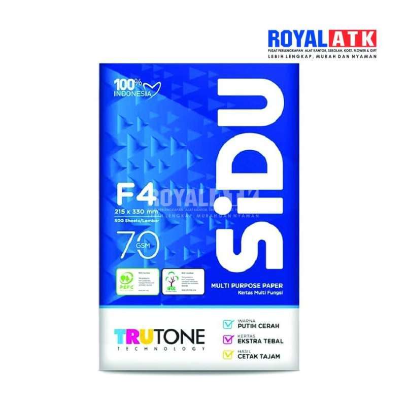 Jual Kertas Foto Copy - Kertas HVS F4 Folio 70 Gram Sinar Dunia Sidu ...
