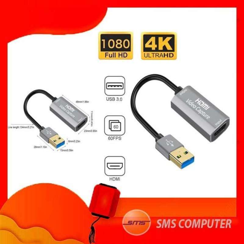 Jual HDMI VIDEO CAPTURE STICK 4K 1080P WITH CABLE USB 3.0 di Seller SMS ...