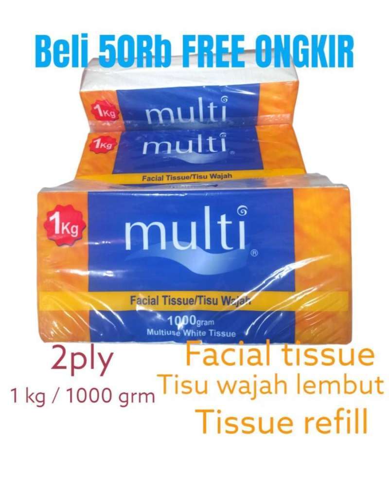 Jual Tissue Multi 1000 Gr Refill 2ply Tisu Multi Wajah 1 Kg Murah Tebal ...