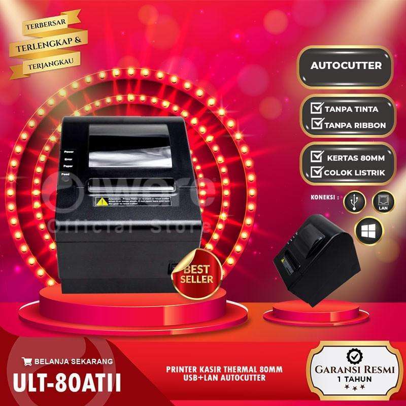 Jual PRINTER KASIR THERMAL ULTRON ULT-80ATII 80MM USB+LAN AUTO CUTTER ...