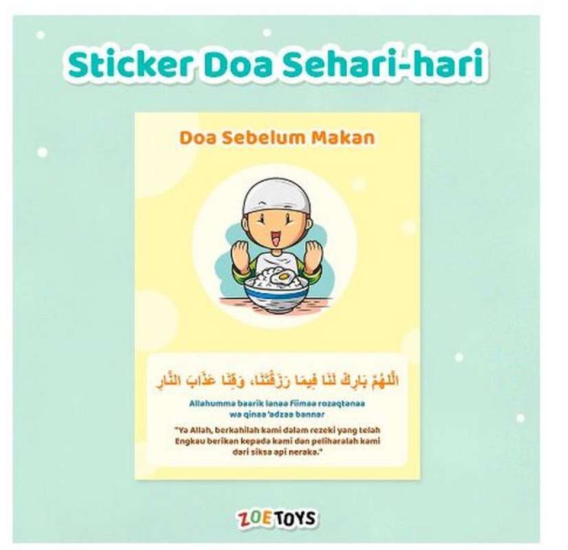 Jual Zoetoys Sticker Doa Sehari-hari Anak | Desain Menarik Dilengkapi ...