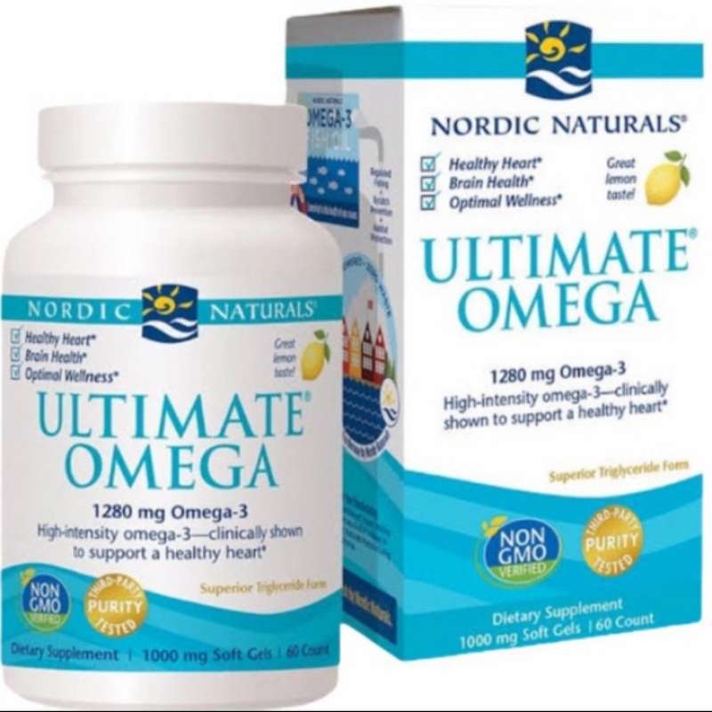 Promo (DIJAMIN ASLI) nordic naturals ultimate omega 3 1280mg 60.softgel ...