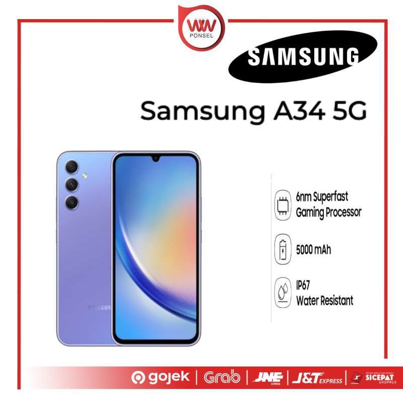 Promo Hp Samsung A34 5g Ram 8gb Internal 128gb Garansi Resmi Diskon 17% Di Seller Wwponsel ...