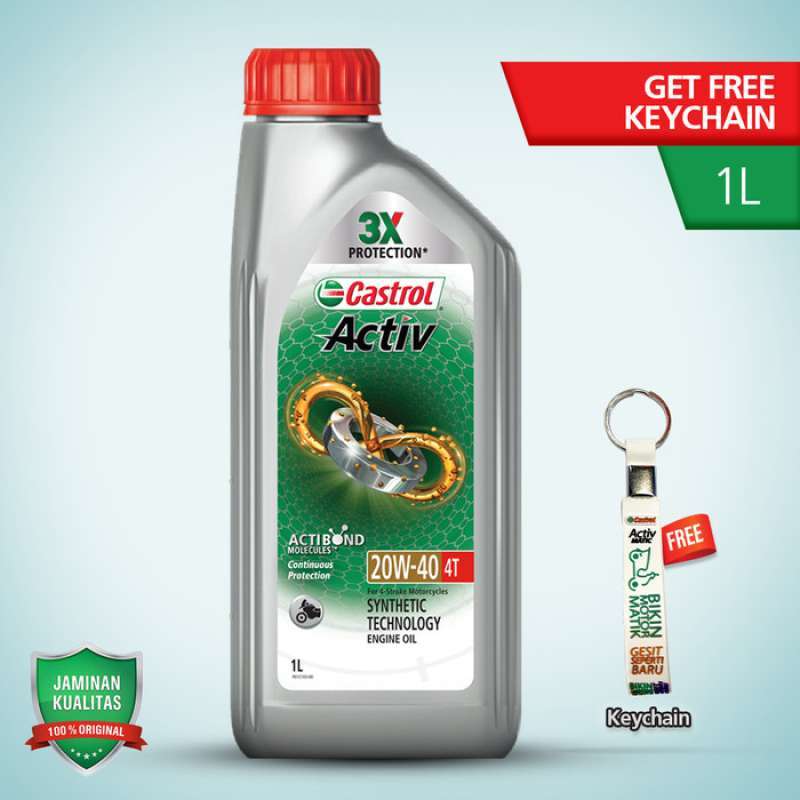 Promo Oli Mesin Motor Castrol ACTIV 4T 20W-40 Kemasan 1L Diskon 38% di ...
