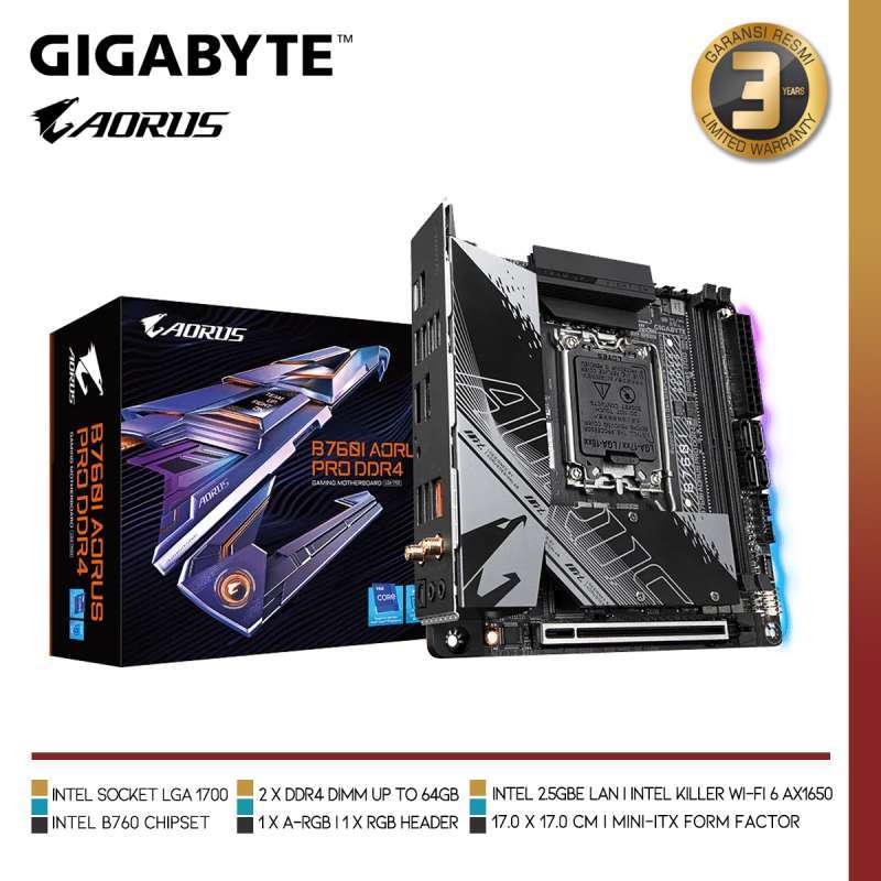 Jual GIGABYTE B760I AORUS PRO DDR4 | Intel B760 LGA 1700 DDR4 Mini-ITX di Seller Nano Komputer ...