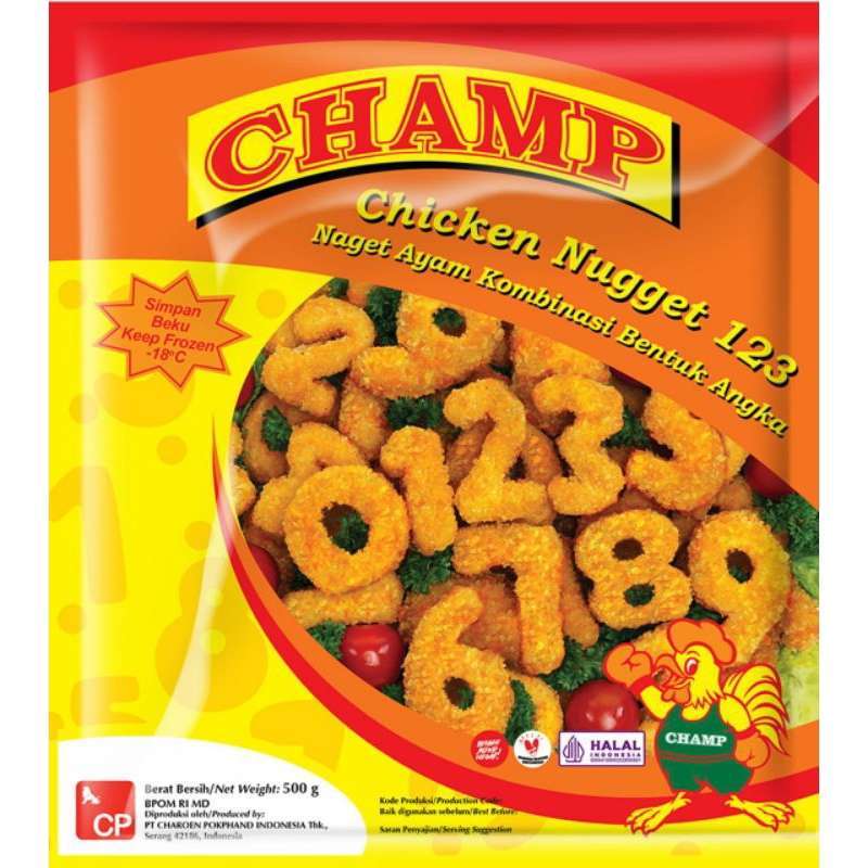 Jual Champ Nugget 123 Number 500 Gram . Di Seller Adam Frozen Food ...