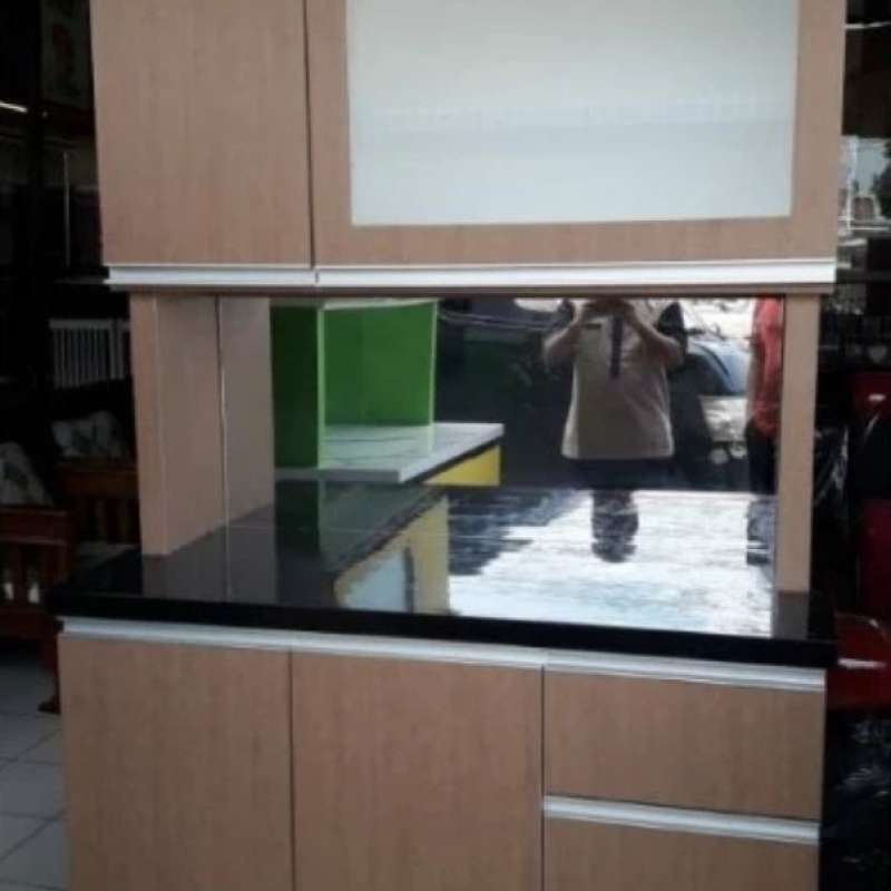 Jual Kitchen Set / Rak Piring / Lemari Sayur Hpl Kayu Teakblok Asli 3 ...