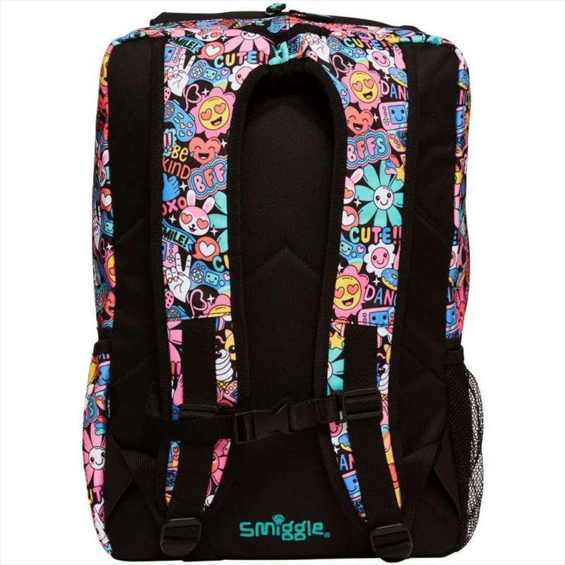 Jual SMIGGLE Backpack 445103 Foldover Bright Black Mix Bag Tas Anak di ...