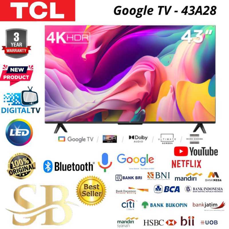 Smart Tv Tcl 43 A A28 Garansi Resmi Indonesia 🔥 Harga Mei 2025